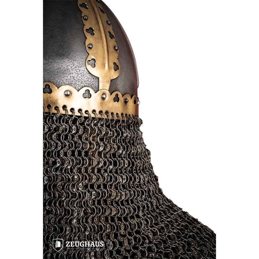 Rus Helmet with Riveted Aventail - Antiqued
