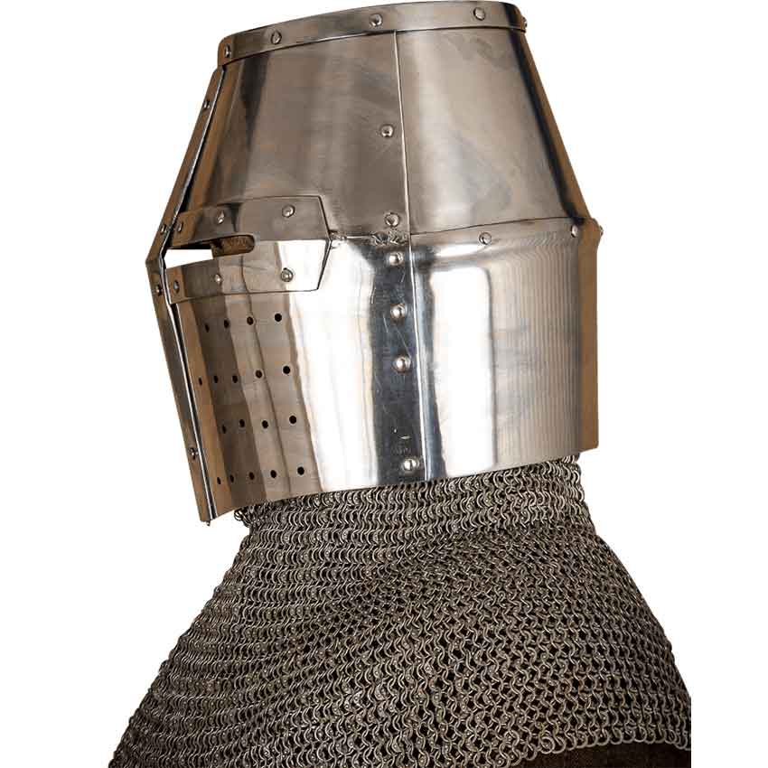 Crusader Great Helmet - Polished