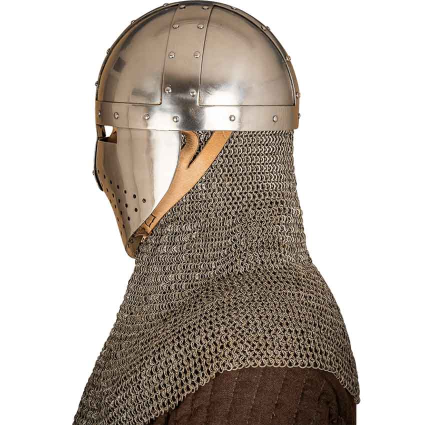 Spangenhelm with Face Guard - Polished