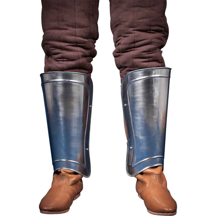 Warrior Steel Greaves - Polished
