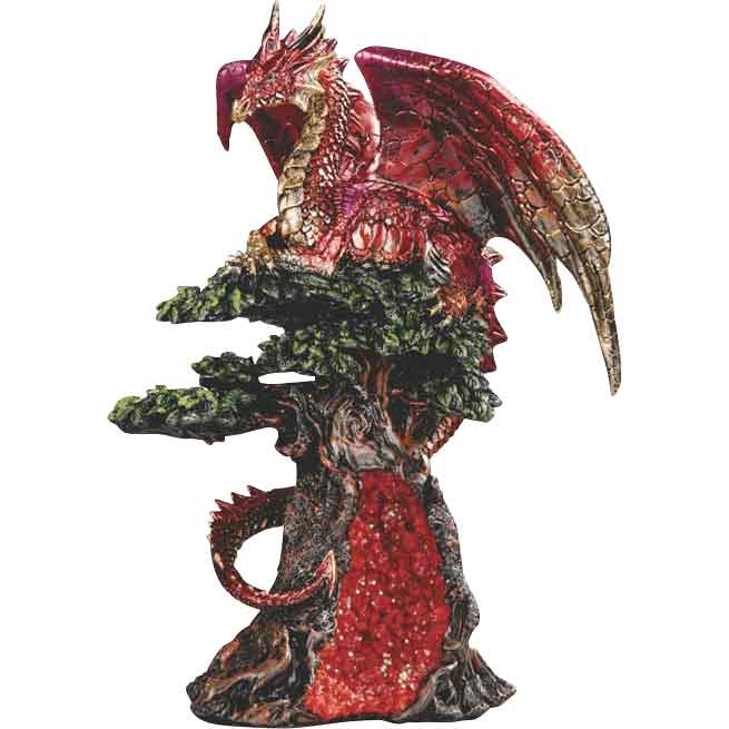 Crimsonwing Dragon on Crystal Tree Statue