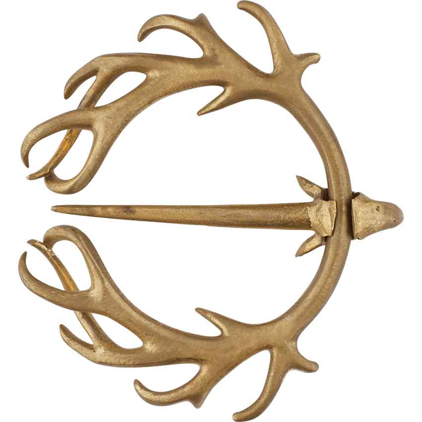 Horned Deer Cloak Pin