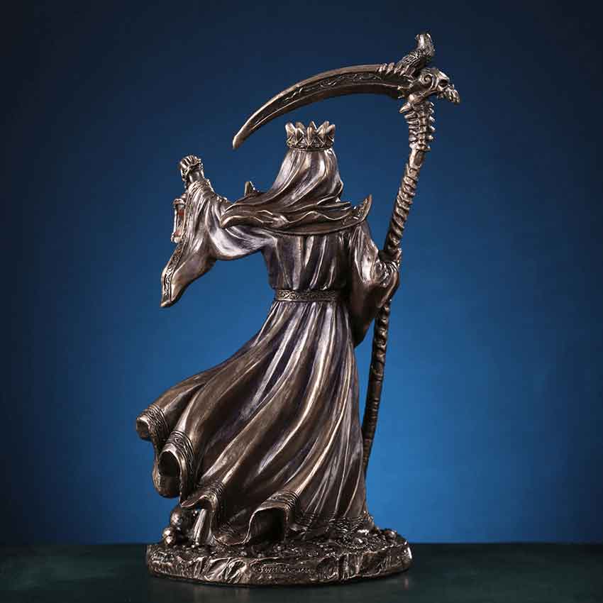 Crowned Reaper with Scythe Statue