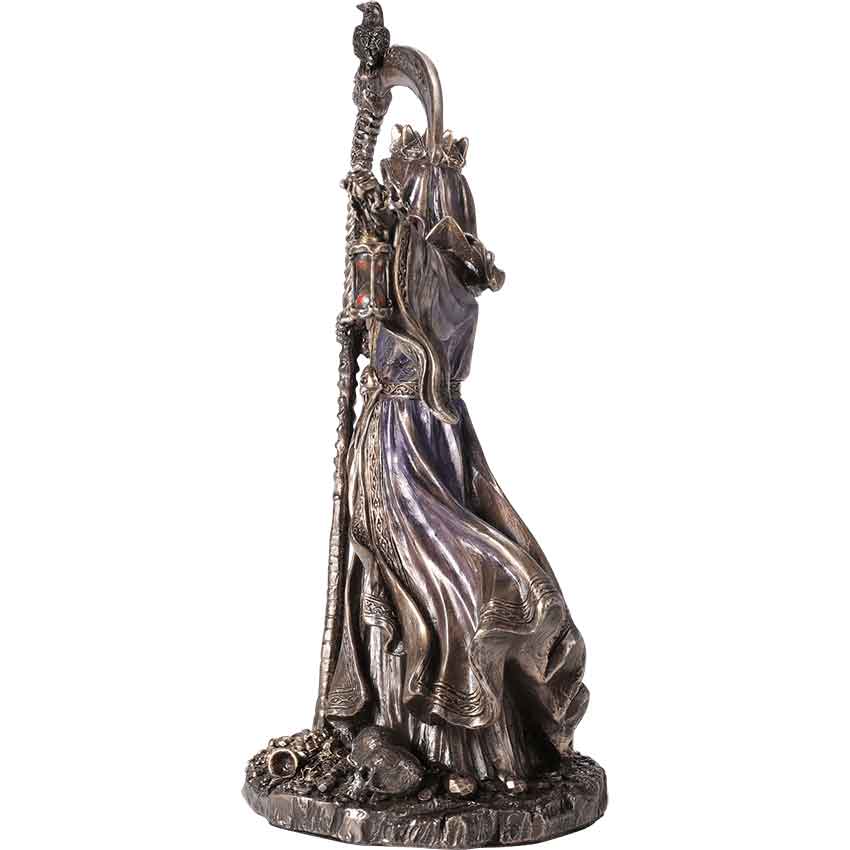 Crowned Reaper with Scythe Statue