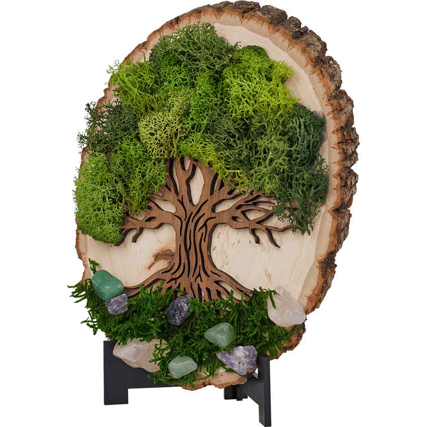Moss Tree with Gemstones - Medium