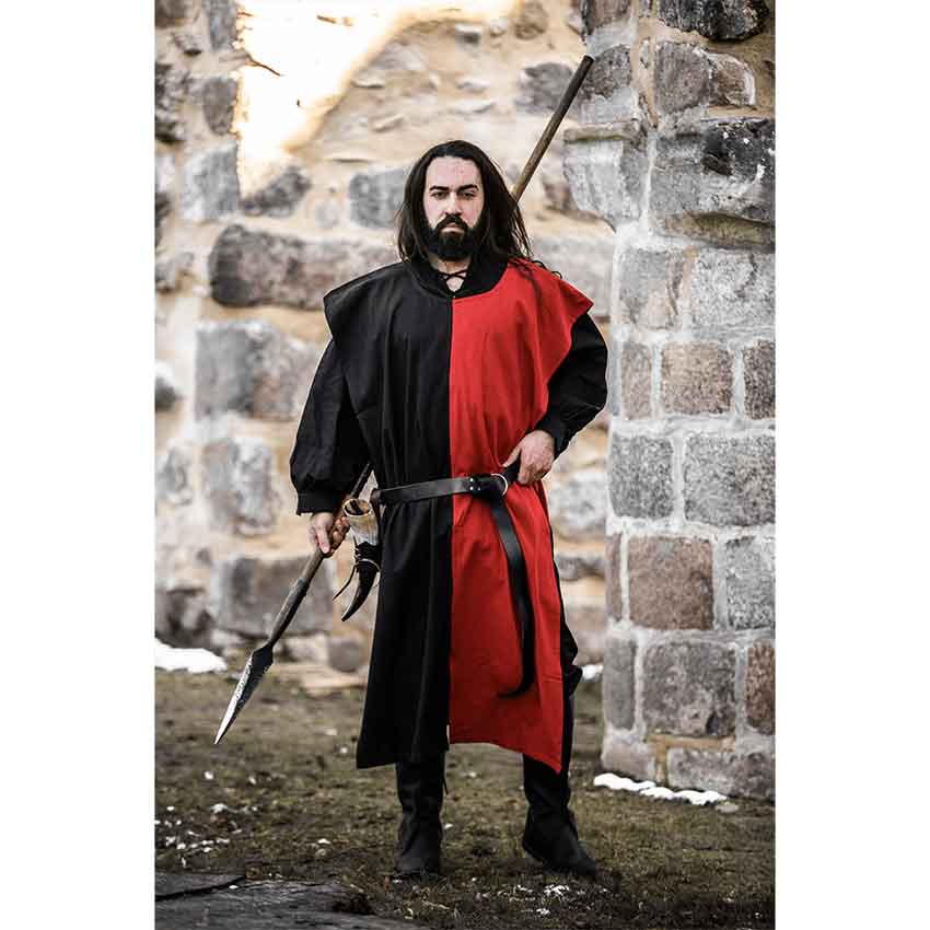 Frederick Two Color Tabard - Black and Red