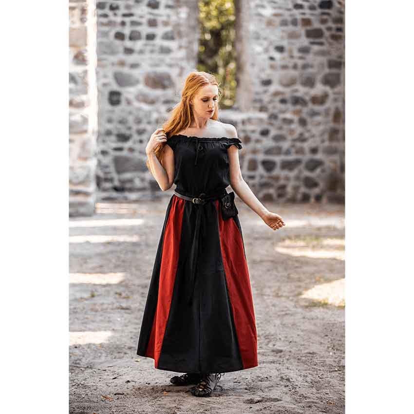 Dana Medieval Skirt - Black and Red