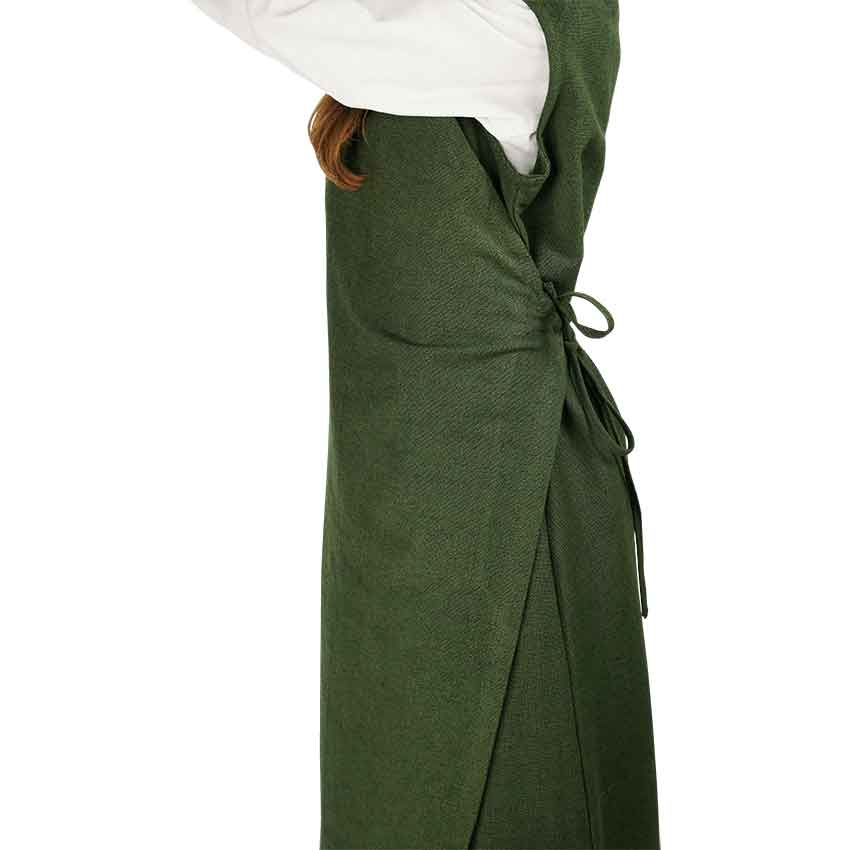 Gerlin Hooded Medieval Wrap Dress - Green