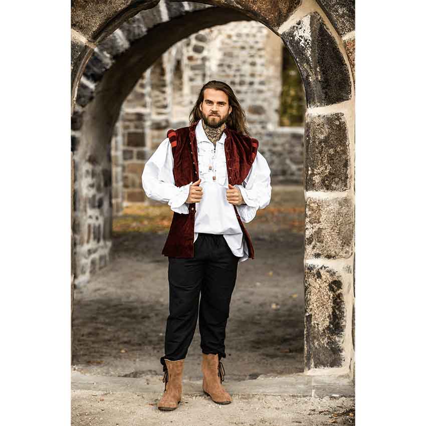 Pierre Noble Velvet Doublet - Red