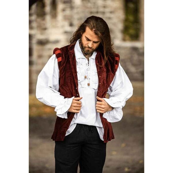 Pierre Noble Velvet Doublet - Red
