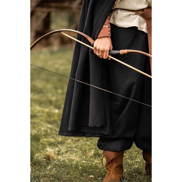 Frantz Cotton Adventurer's Cloak - Black