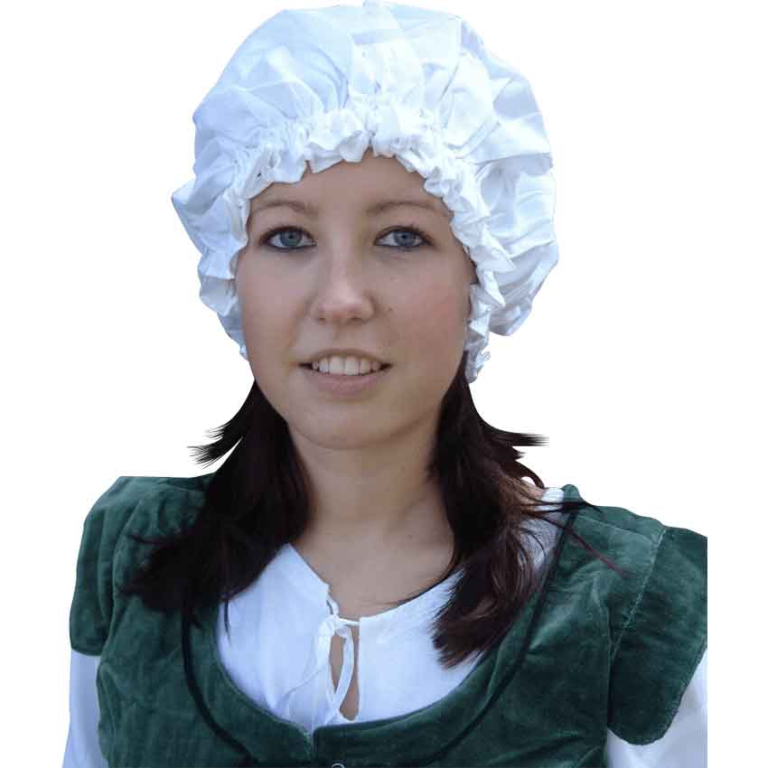 Celine Medieval Bonnet - White