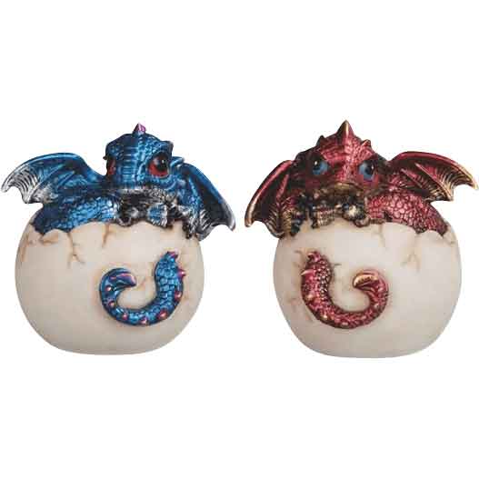 Peeking Dragonlings Statue Set