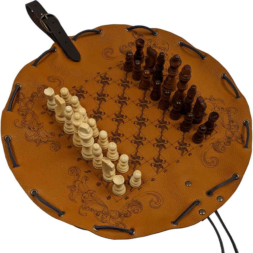Medieval Chess Game with Pouch