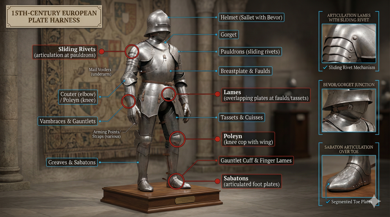 Armor Terminology: Essential Components of Medieval Plate Armor
